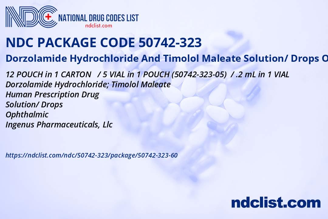 Dorzolamide Hydrochloride And Timolol Ma- NDC50742-323-60