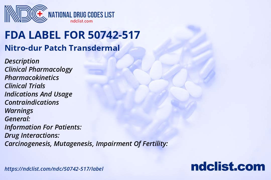 FDA Label for Nitro-dur Patch Transdermal - Indications, Usage ...