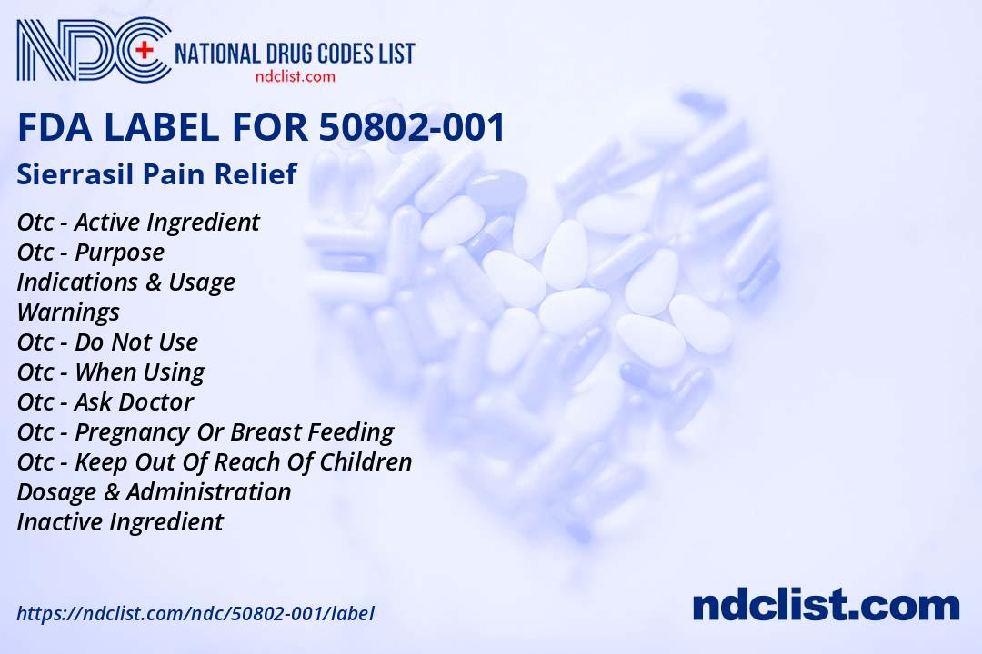 Sierrasil- FDA Label NDC50802-001