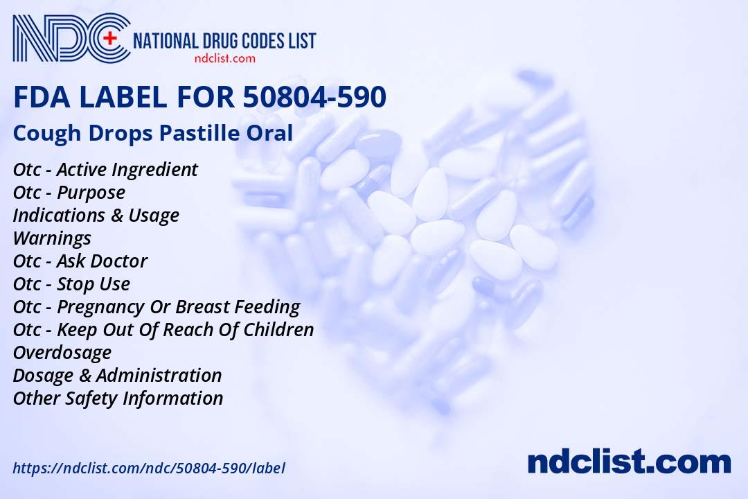 FDA Label for Cough Drops - Indications, Usage & Precautions