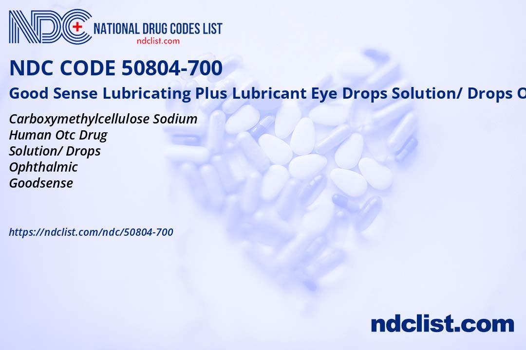 NDC 50804-700 Good Sense Lubricating Plus Lubricant Eye Drops Solution ...