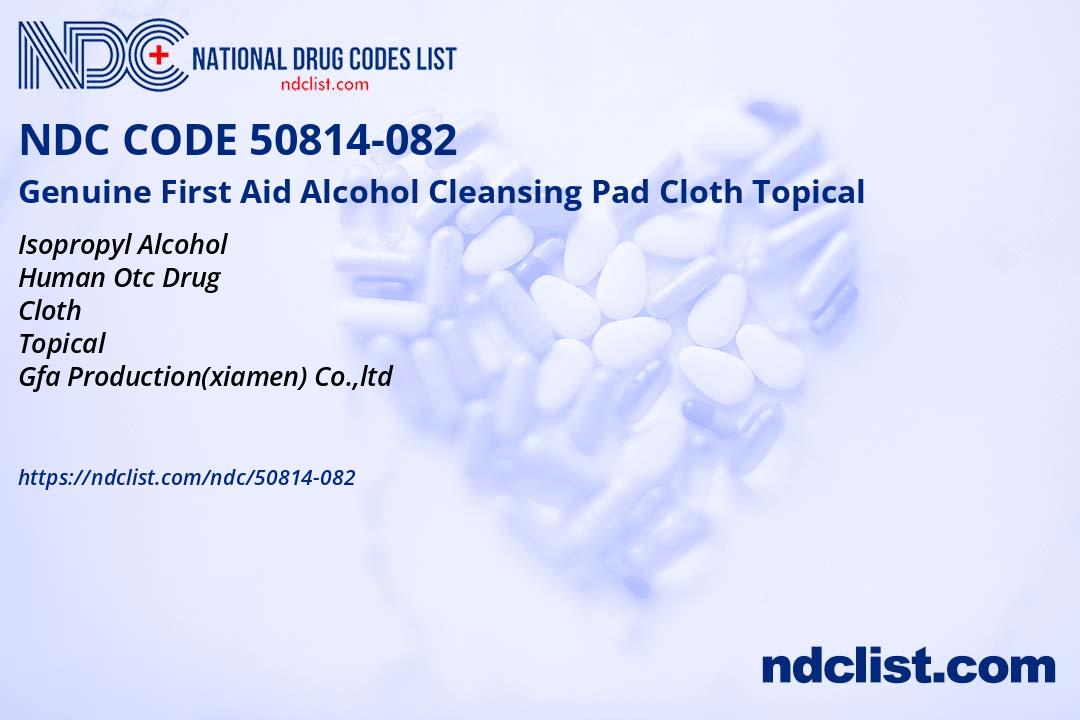 Genuine First Aid Alcohol Cleansing Pad Cloth NDC 50814-082