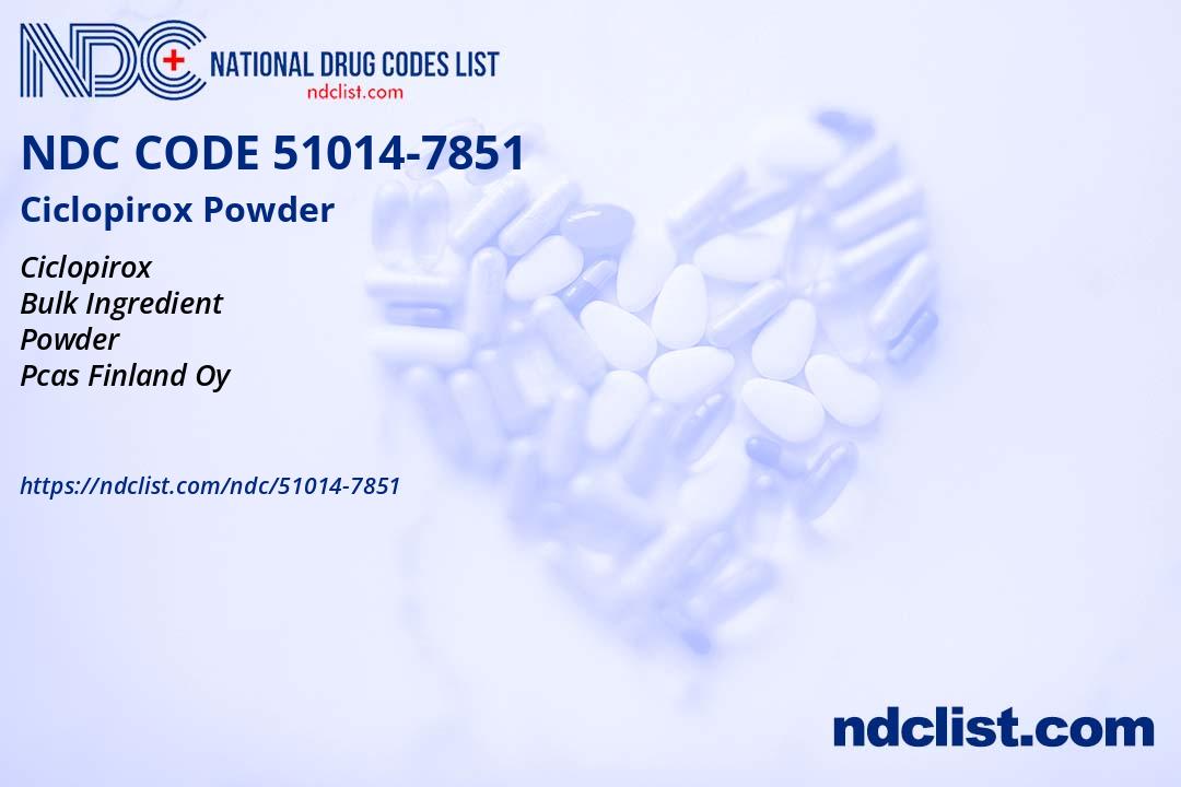 Ciclopirox Powder NDC 51014-7851