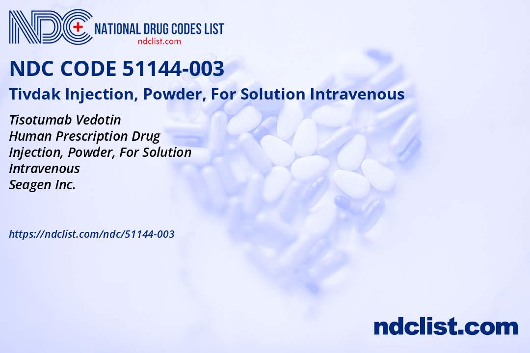Tivdak Injection, Powder, For Solution- NDC51144-003