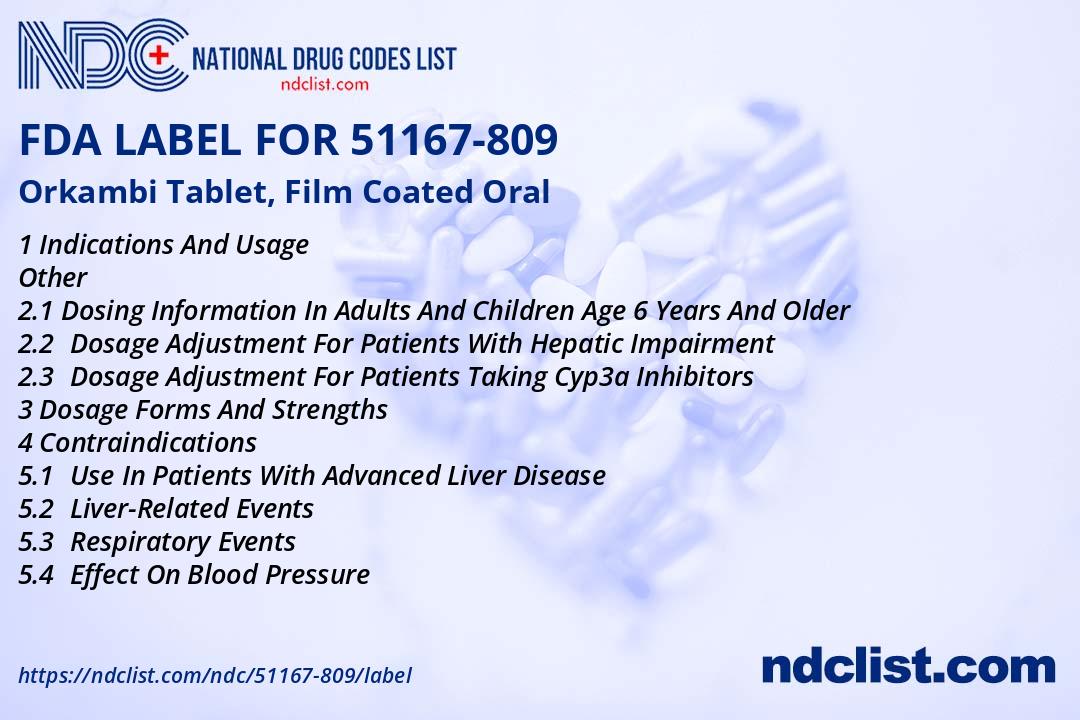 FDA Label for Orkambi Tablet, Film Coated Oral - Indications, Usage ...