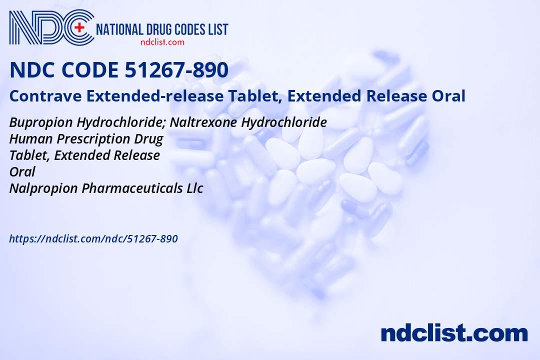 NDC 51267-890 Contrave Extended-release Tablet, Extended Release Oral