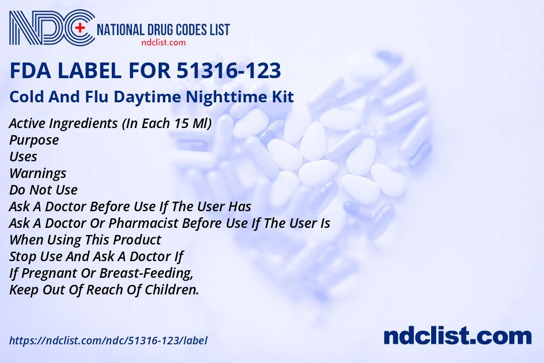 Cold And Flu Kit- FDA Label NDC51316-123