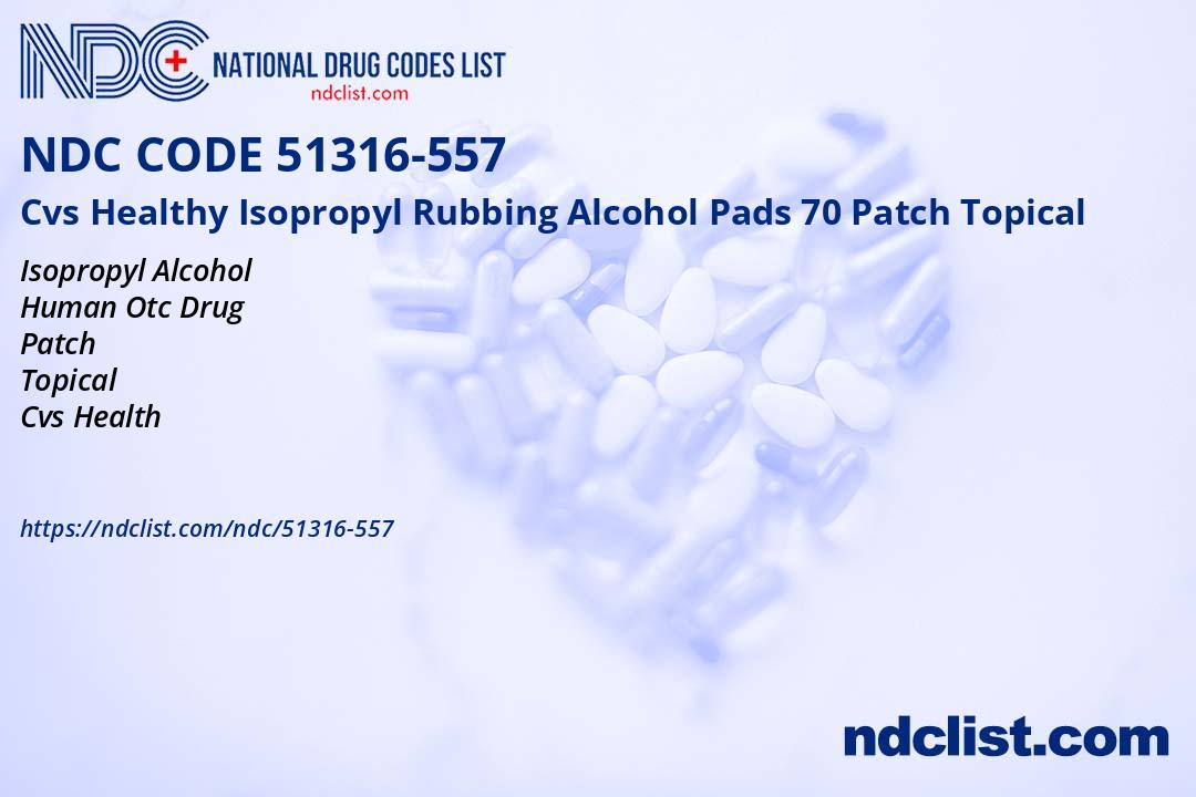 Cvs Health Isopropyl Rubbing Alcohol Pads- NDC51316-557