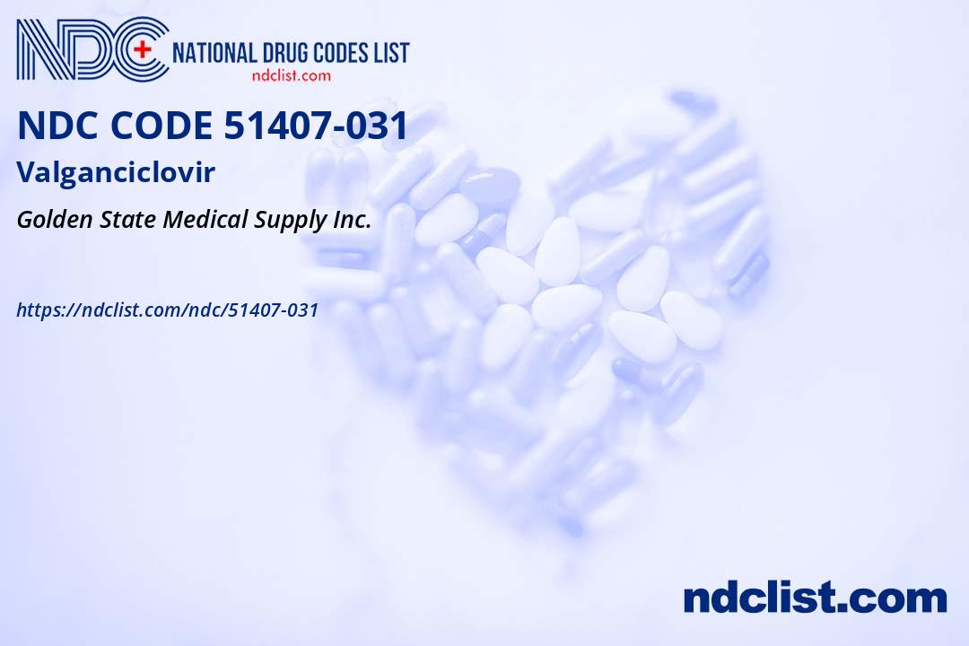 NDC 51407-031 Valganciclovir