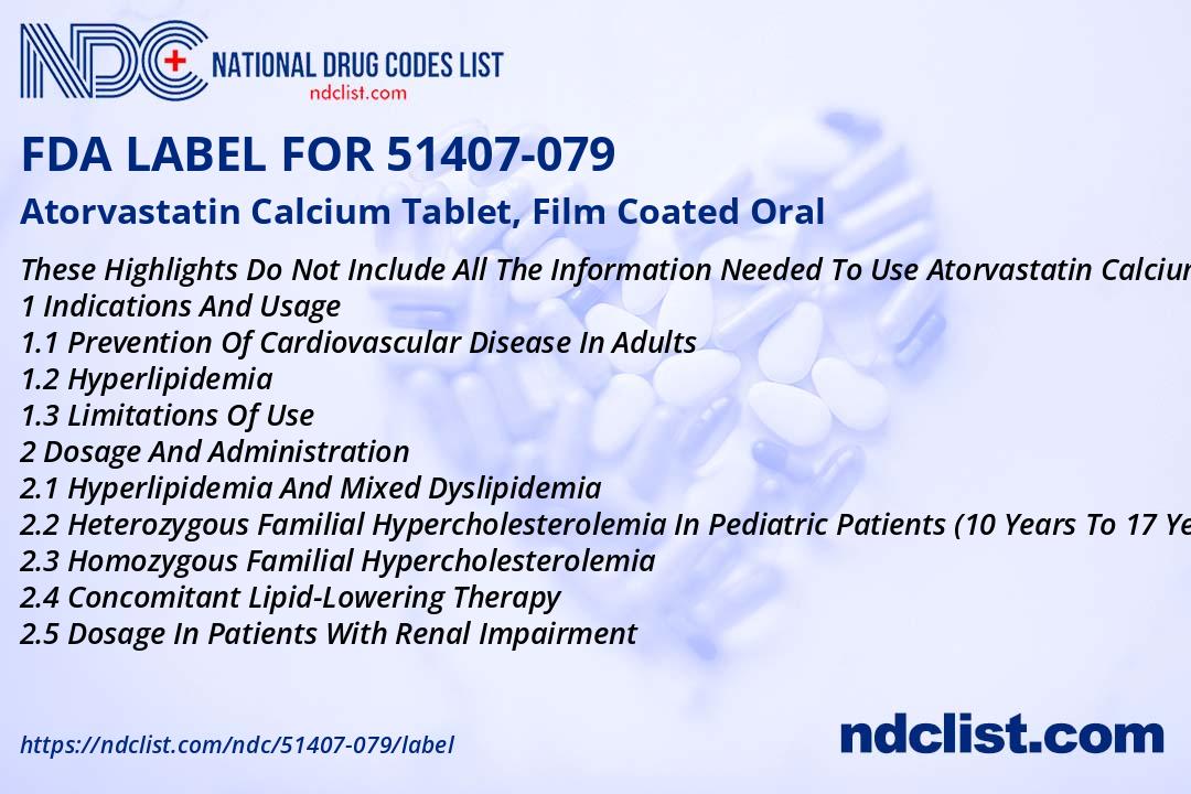 FDA Label for Atorvastatin Calcium Tablet, Film Coated Oral ...