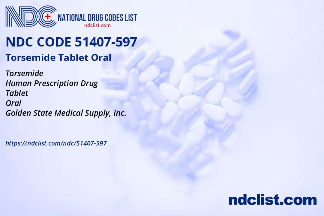 Torsemide Tablet- NDC51407-597