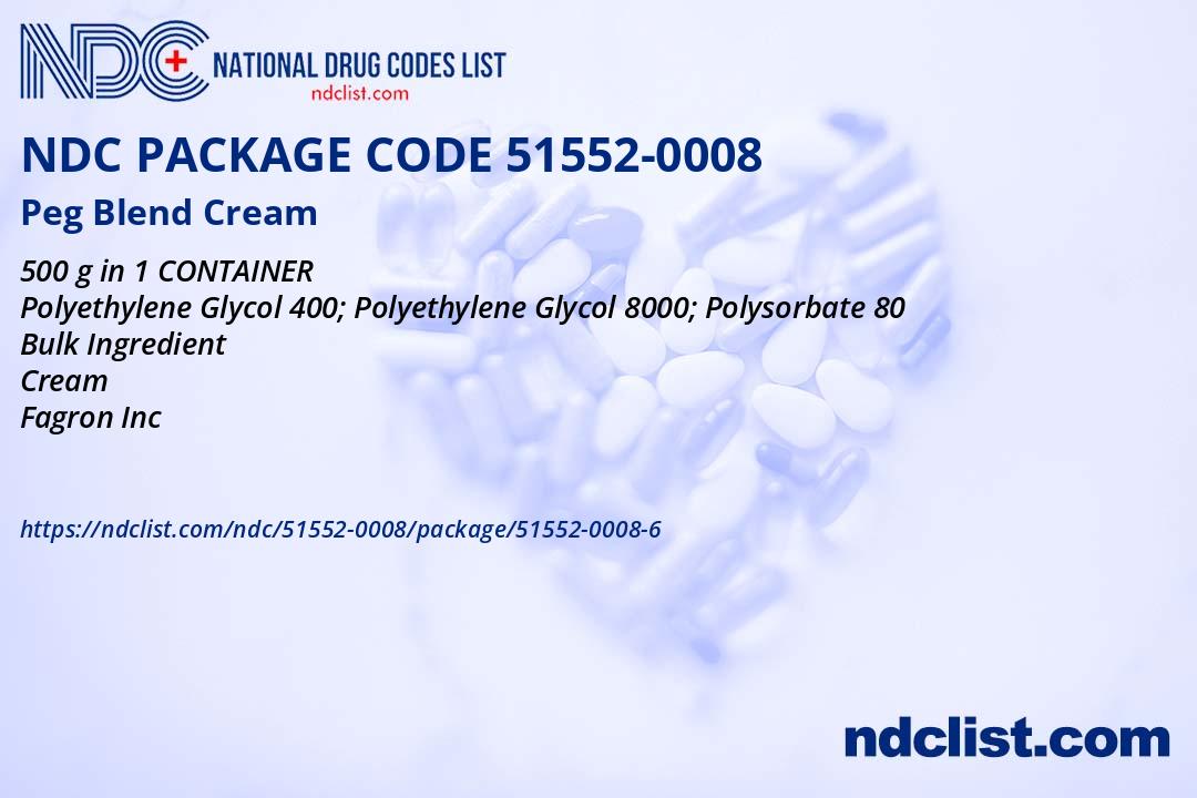 Peg Blend Cream- NDC51552-0008-6