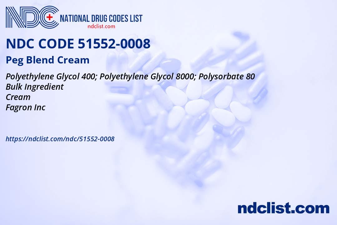 Peg Blend Cream- NDC51552-0008