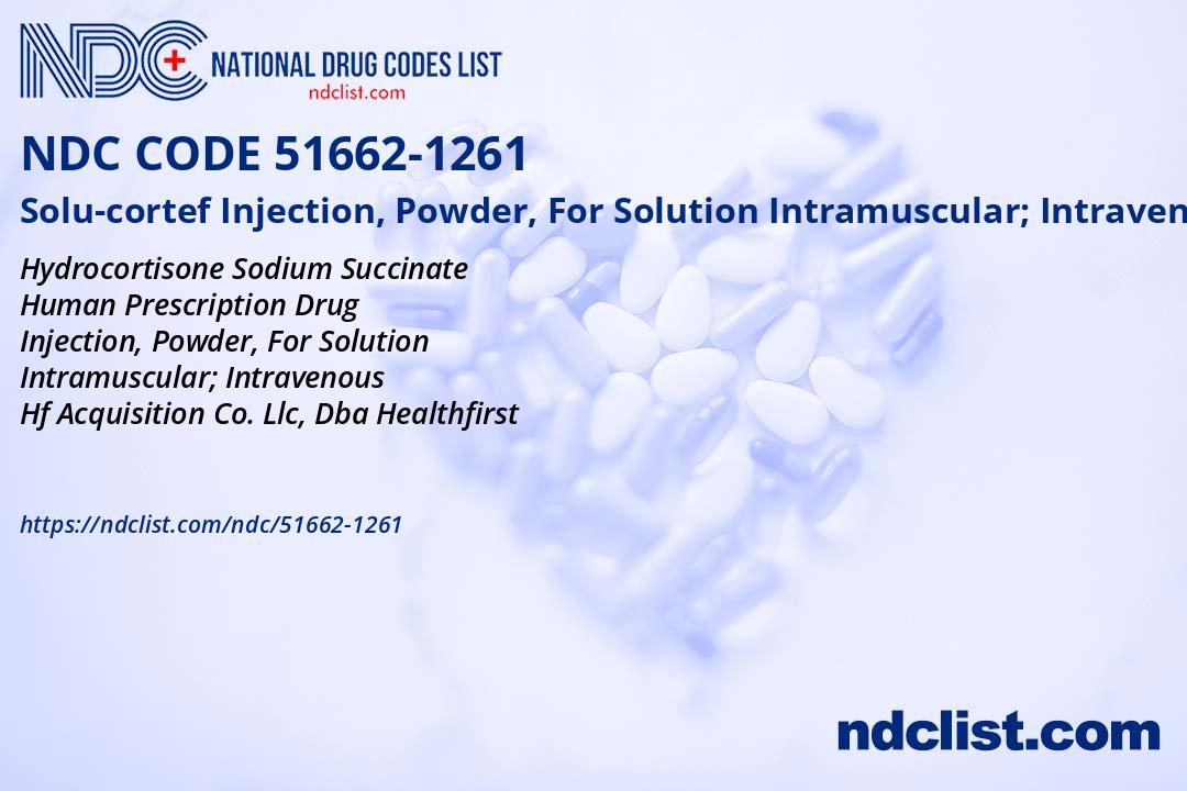 NDC 51662-1261 Solu-cortef Injection, Powder, For Solution ...