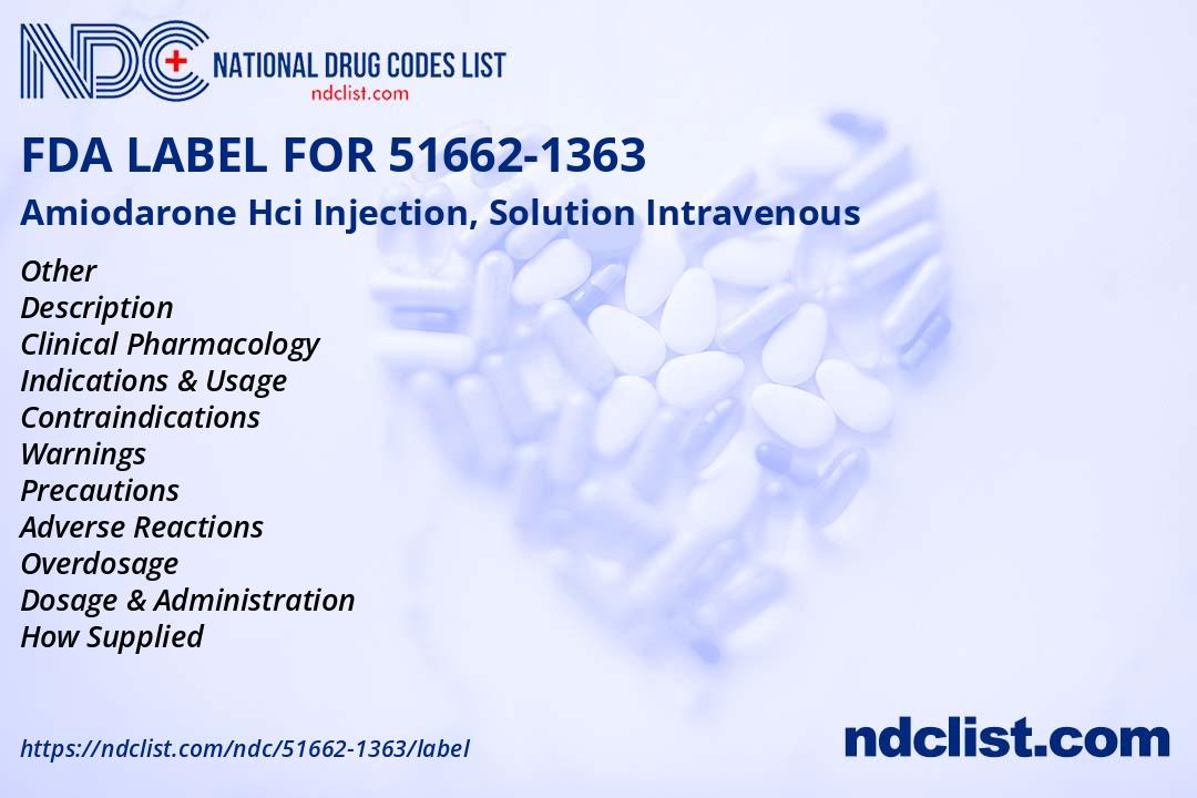 FDA Label for Amiodarone Hci Injection, Solution Intravenous ...