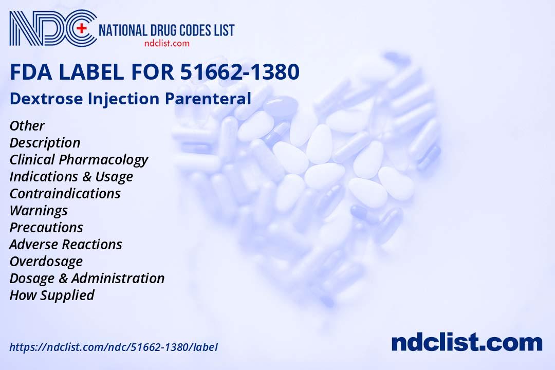 Dextrose FDA Label - NDC 51662-1380