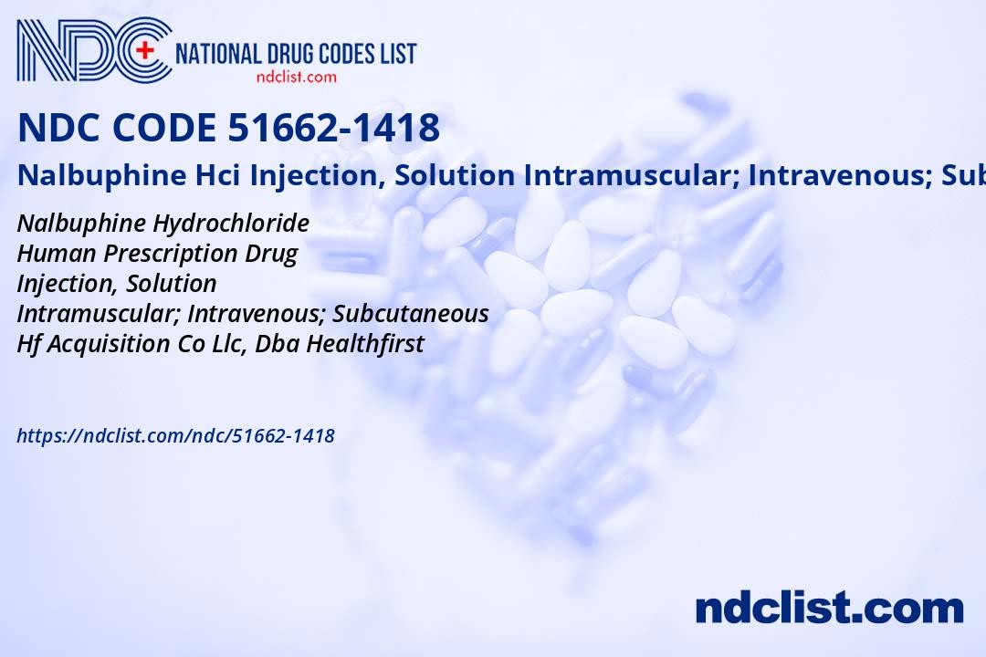 NDC 51662-1418 Nalbuphine Hci Injection, Solution Intramuscular ...