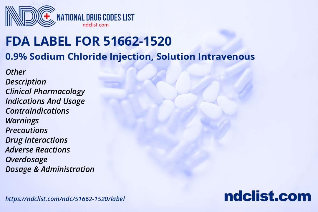 0.9% Sodium Chloride- FDA Label NDC51662-1520