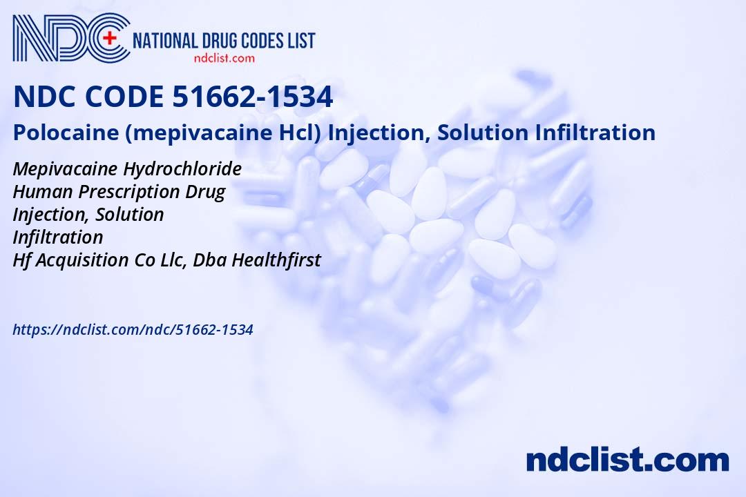 Polocaine (mepivacaine Hcl)- NDC51662-1534
