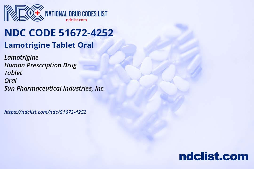 Lamotrigine Tablet- NDC51672-4252