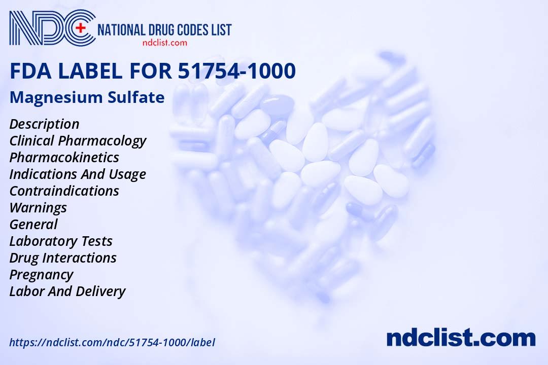 Fda Label For Magnesium Sulfate Indications Usage And Precautions