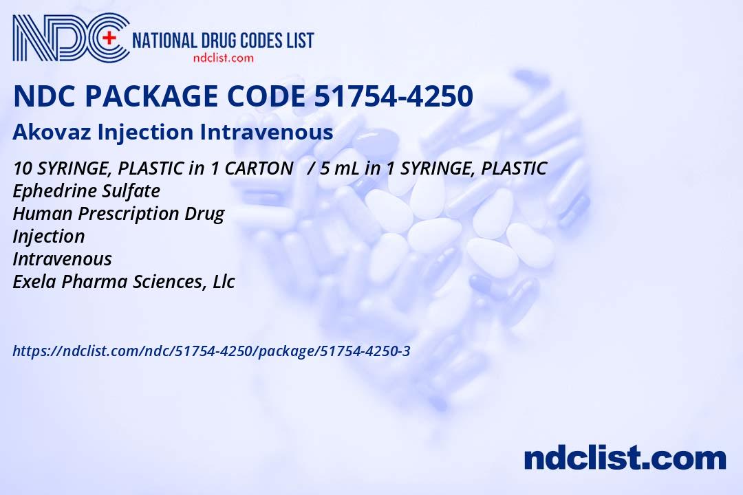Akovaz Injection- NDC51754-4250-3