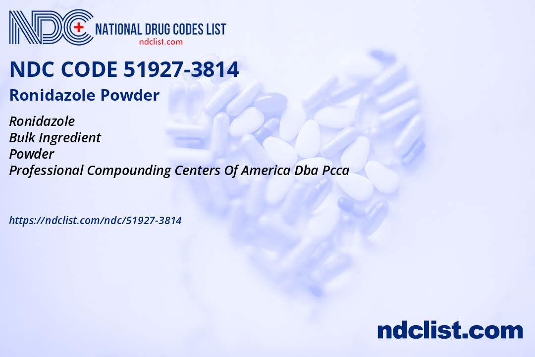 NDC 51927-3814 Ronidazole Powder