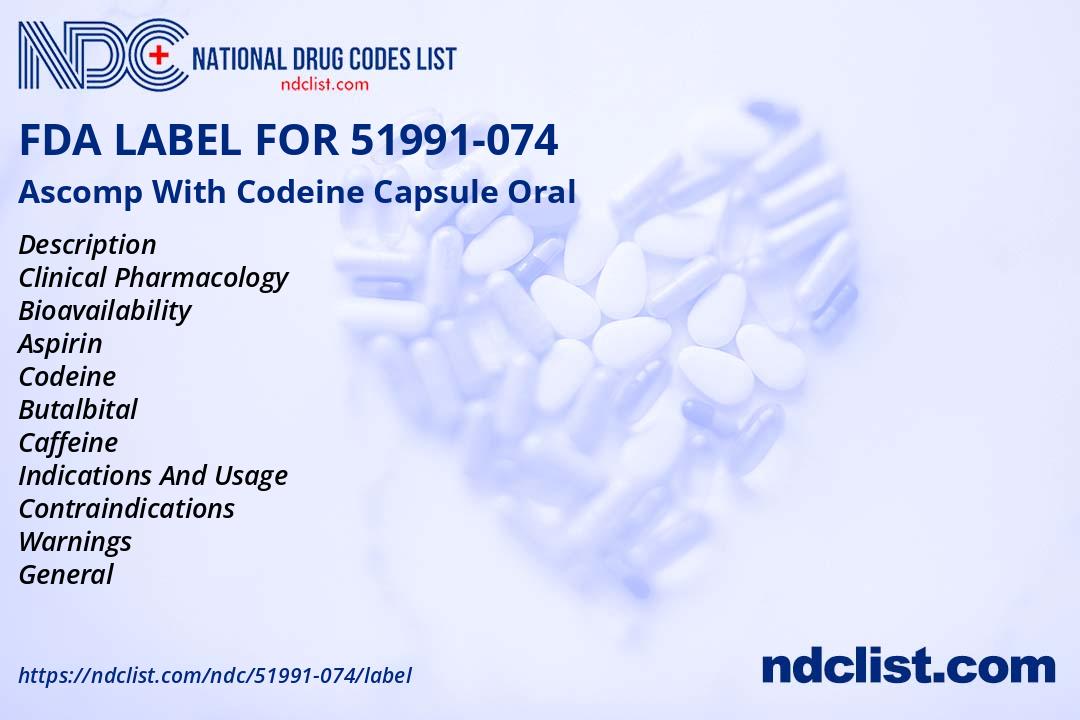 FDA Label for Ascomp With Codeine Capsule Oral - Indications, Usage ...