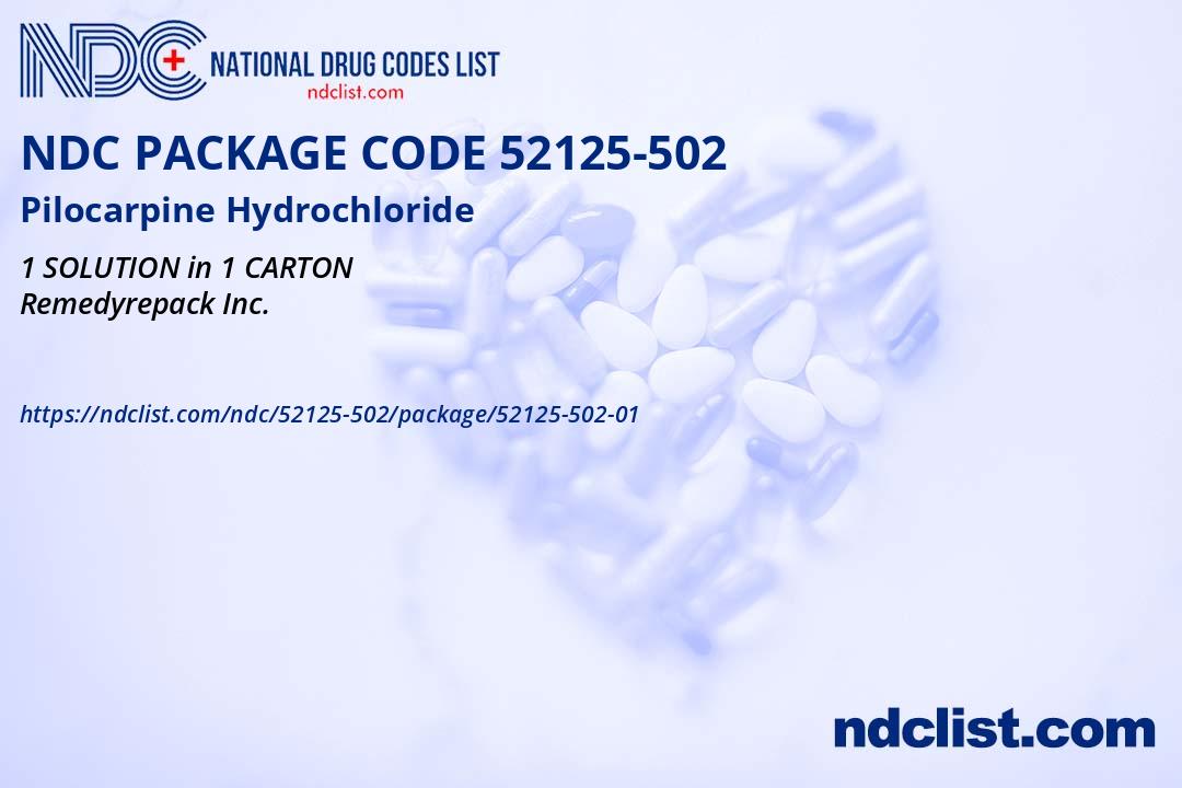 NDC Package 52125-502-01 Pilocarpine Hydrochloride