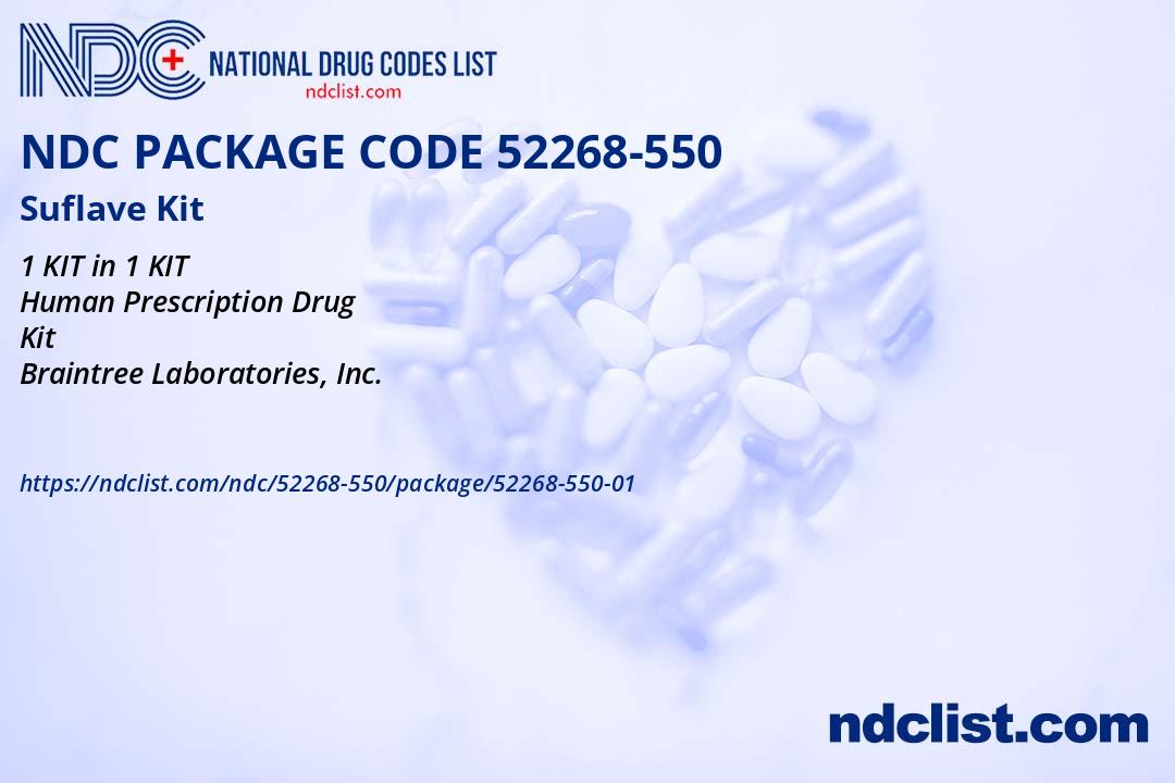 NDC Package 52268-550-01 Suflave Kit