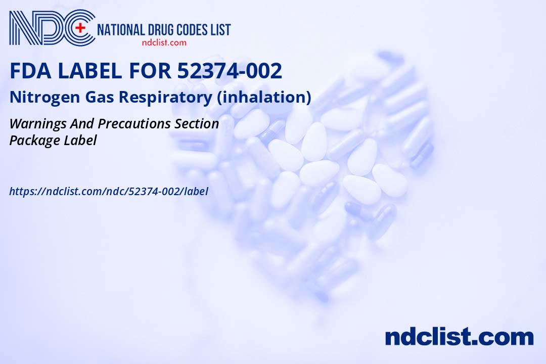 Nitrogen Gas- FDA Label NDC52374-002