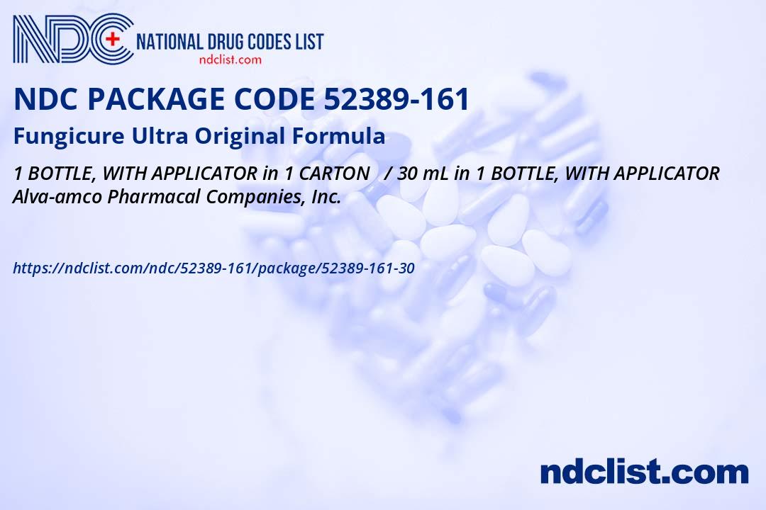 NDC Package 52389-161-30 Fungicure Ultra Original Formula