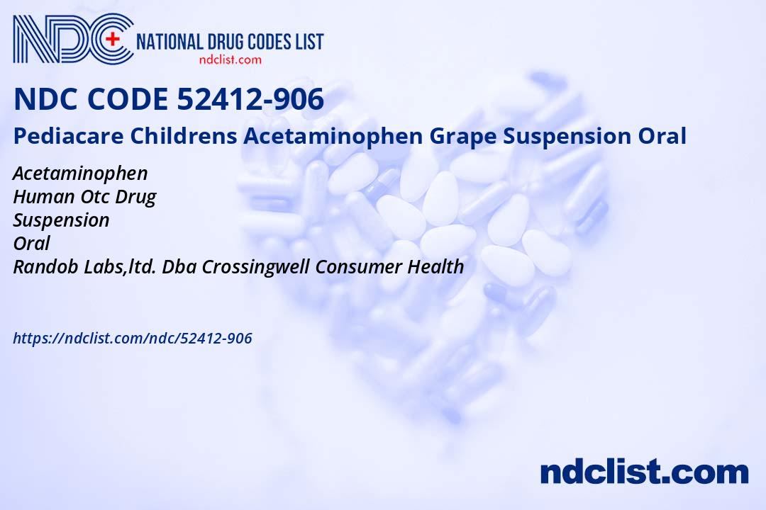 Pediacare Childrens Acetaminophen Grape - NDC 52412-906