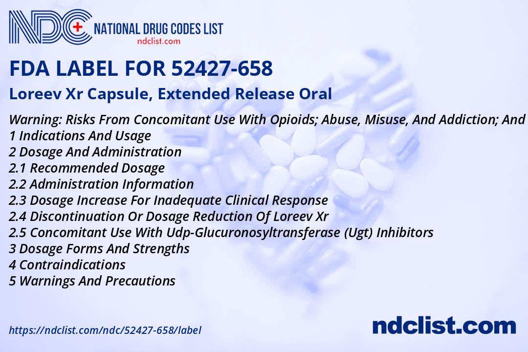 FDA Label for Loreev Xr Capsule, Extended Release Oral - Indications ...