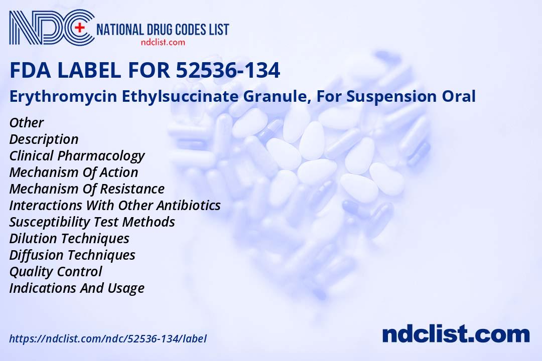 FDA Label for Erythromycin Ethylsuccinate Granule, For Suspension Oral ...