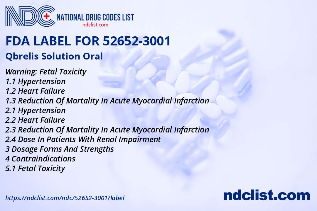 FDA Label for Qbrelis Solution Oral - Indications, Usage & Precautions