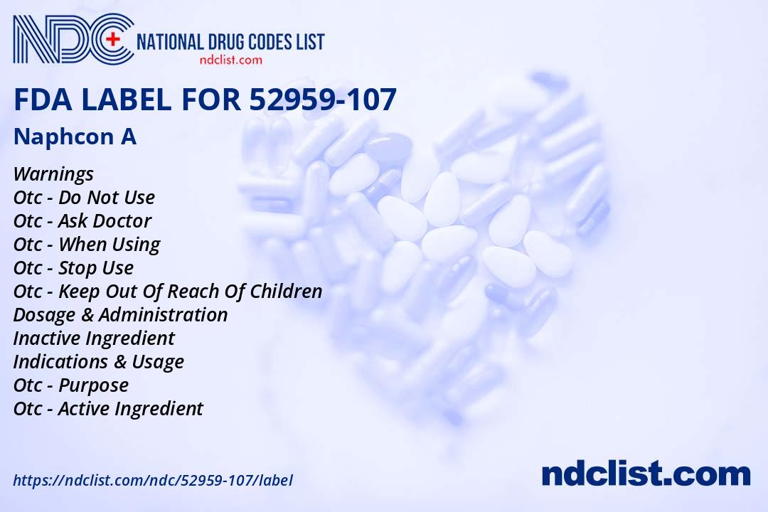 Naphcon A- FDA Label NDC52959-107