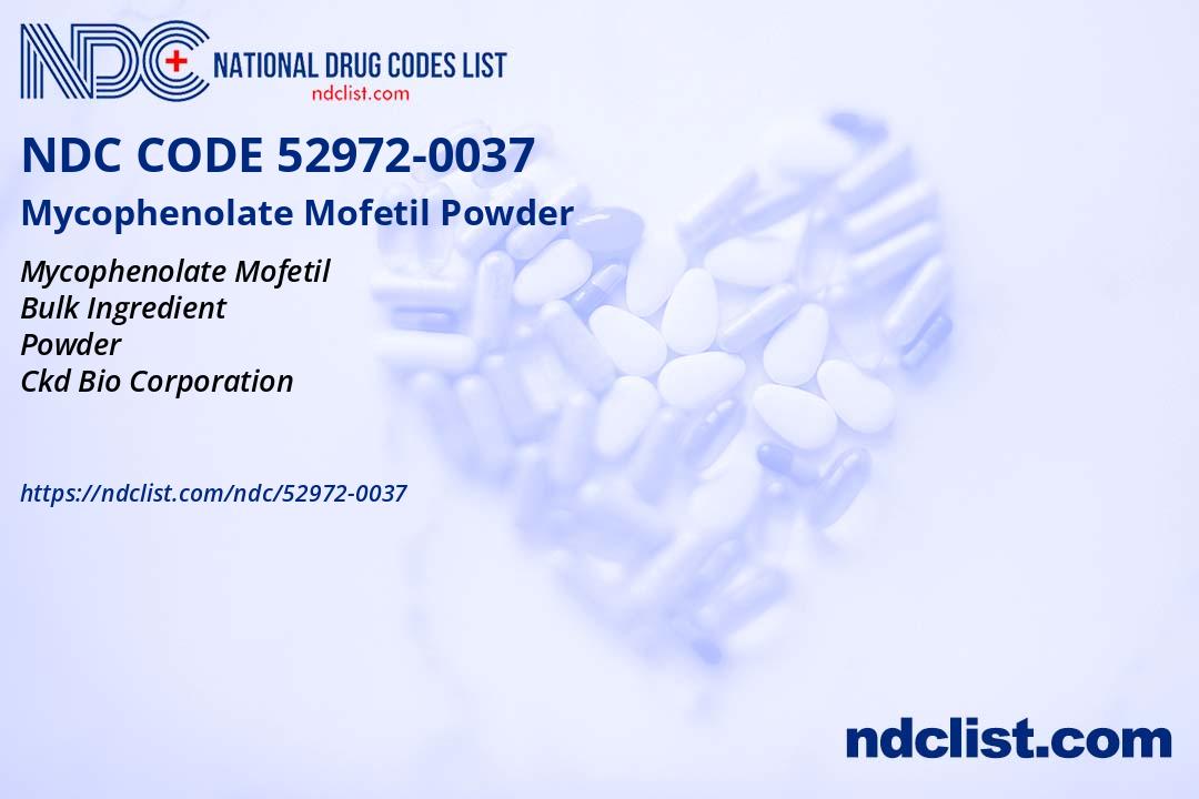 Mycophenolate Mofetil Powder- NDC52972-0037