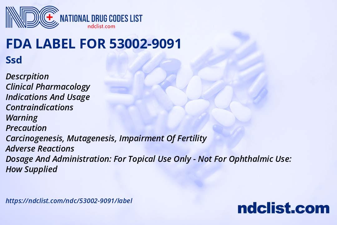 FDA Label for Ssd - Indications, Usage & Precautions