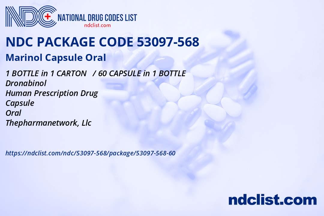 Marinol Capsule NDC Package 53097-568-60