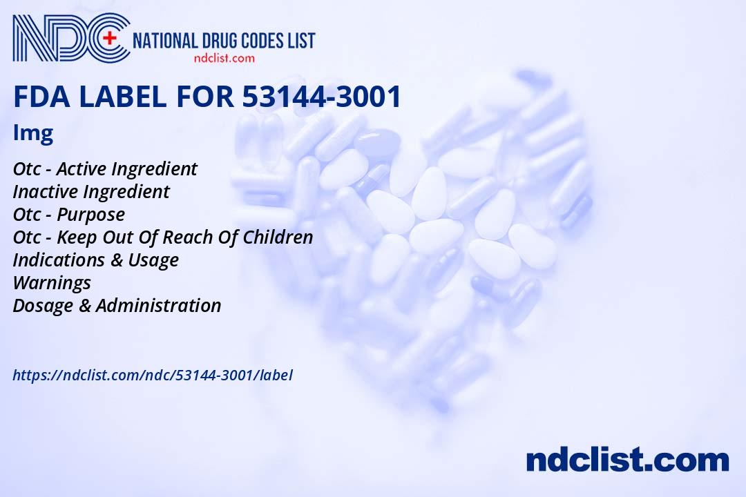 Img- FDA Label NDC53144-3001
