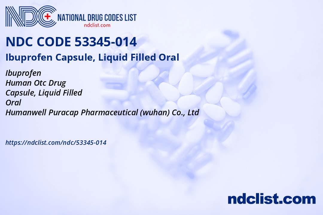 NDC 53345-014 Ibuprofen Capsule, Liquid Filled Oral