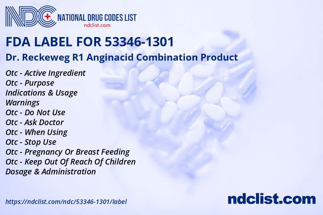 Dr. Reckeweg R1 Anginacid FDA Label - NDC 53346-1301