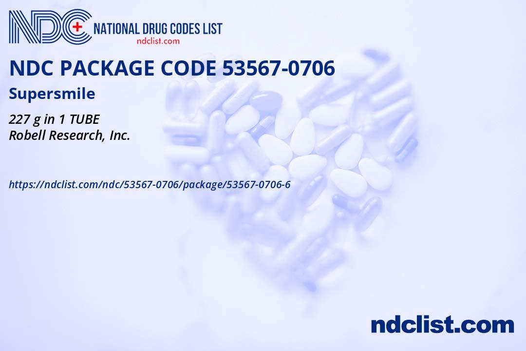NDC Package 53567-0706-6 Supersmile