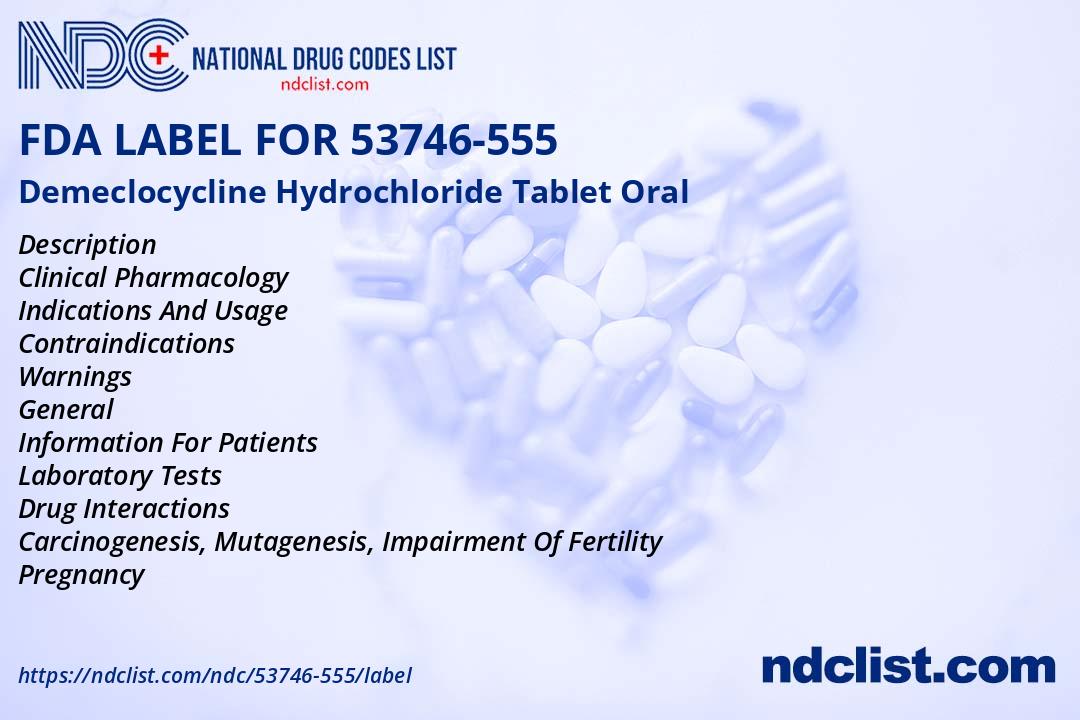 FDA Label for Demeclocycline Hydrochloride Tablet Oral - Indications ...