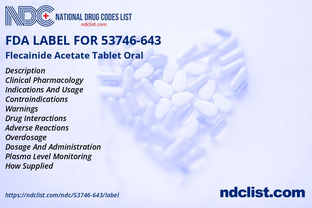 FDA Label for Flecainide Acetate Tablet Oral - Indications, Usage ...