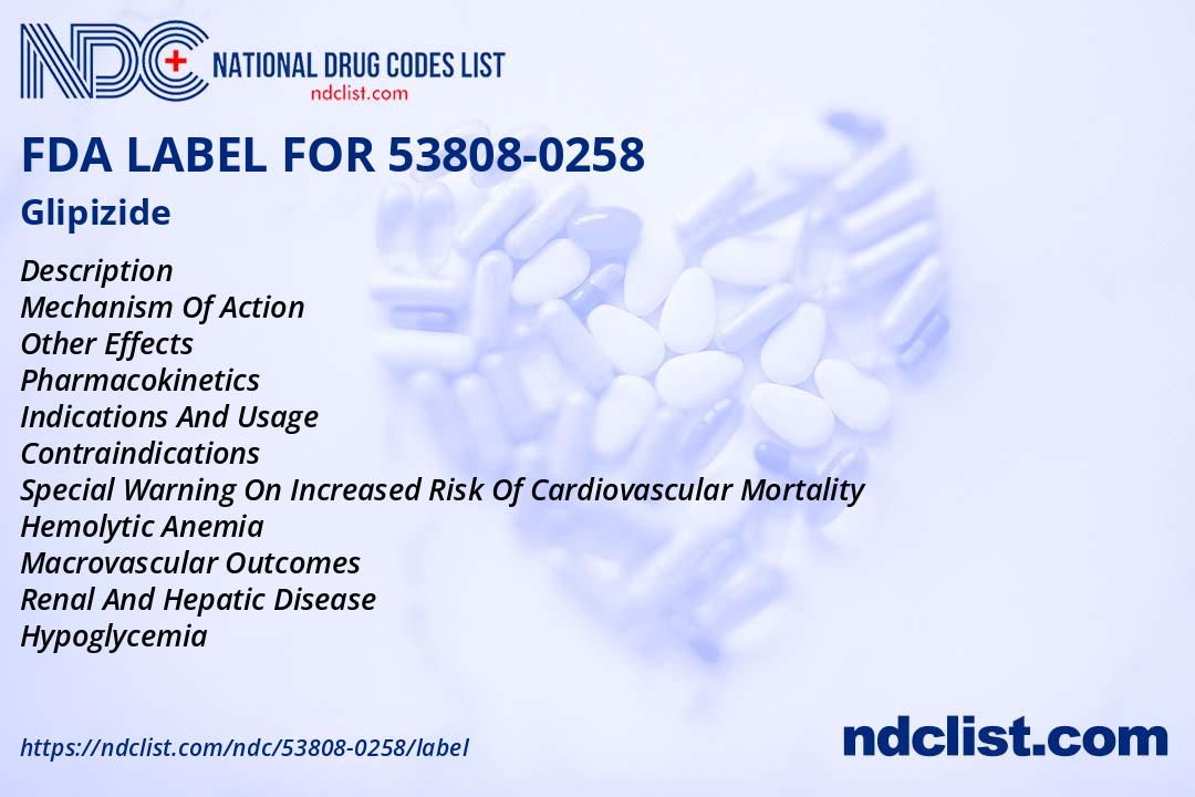 Glipizide- FDA Label NDC53808-0258