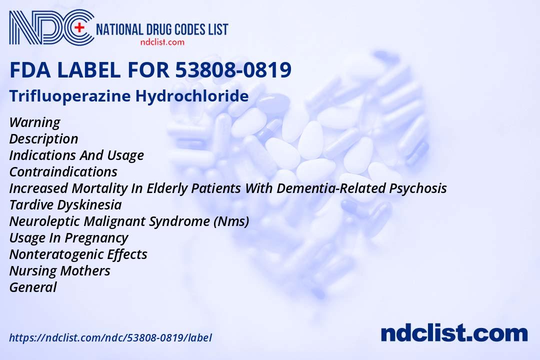 Trifluoperazine Hydrochloride- FDA Label NDC53808-0819