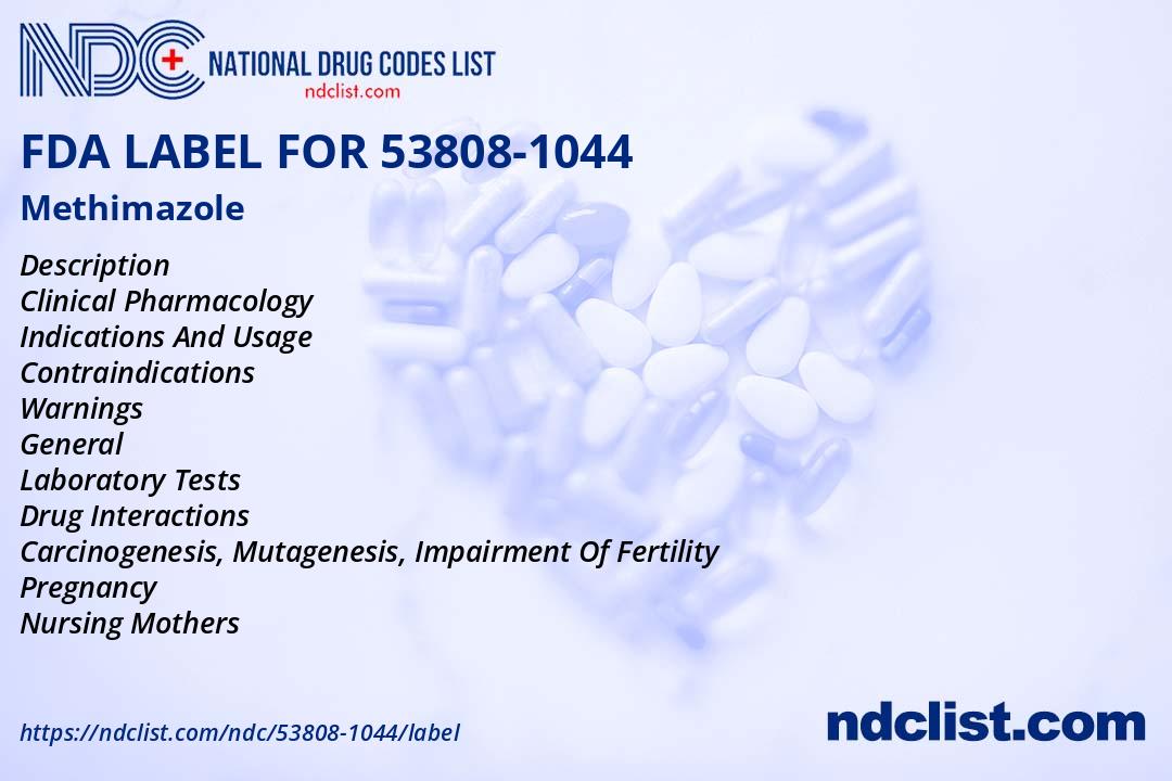 FDA Label for Methimazole - Indications, Usage & Precautions