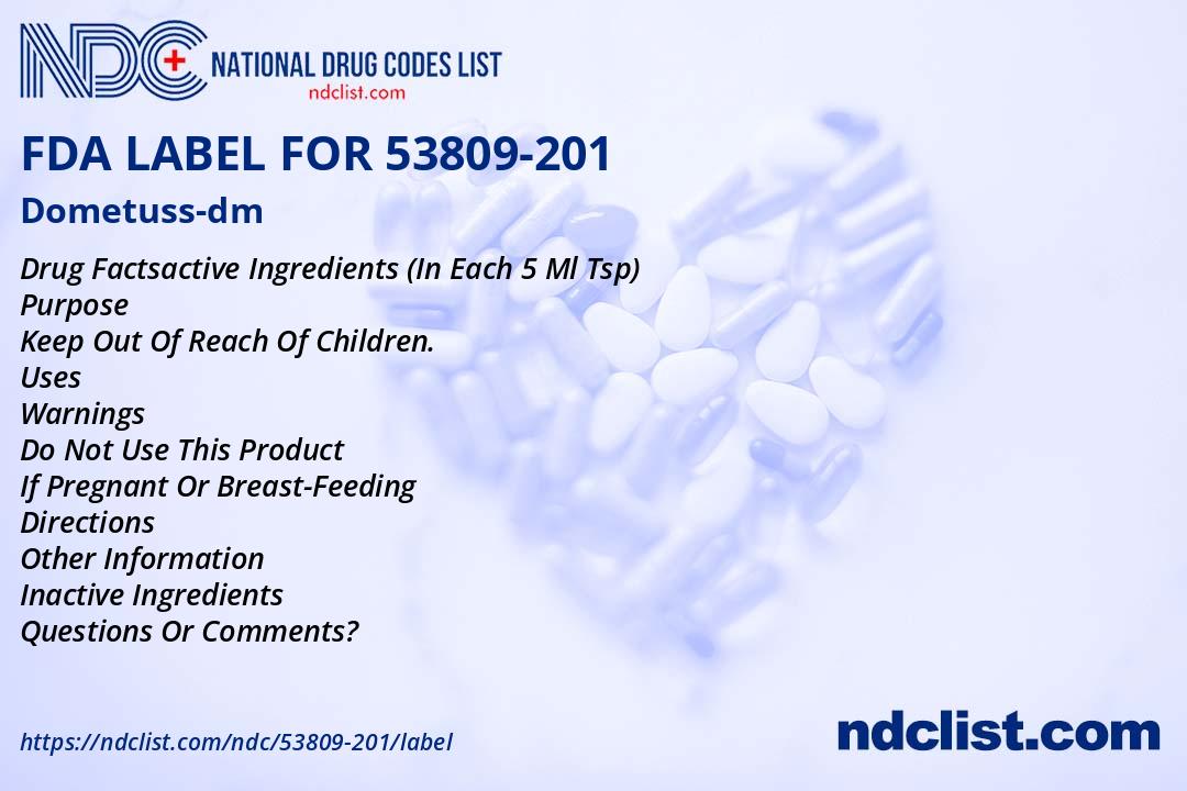FDA Label for Dometuss-dm Liquid Oral - Indications, Usage & Precautions